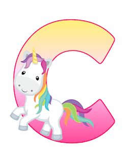 Kits imprimibles gratis : Abecedario unicornio