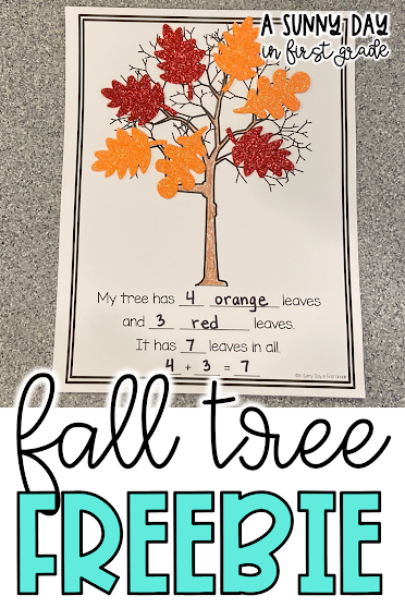 Fall Addition Freebie | A Sunny Day in First Grade