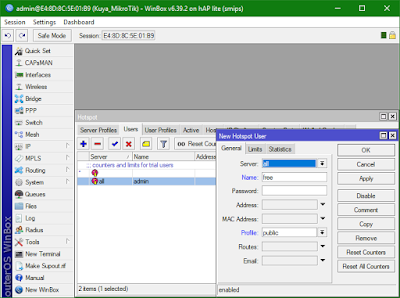 Konfigurasi Hotspot dan Bridge di Mikrotik melalui WinBox - Hzed Notes