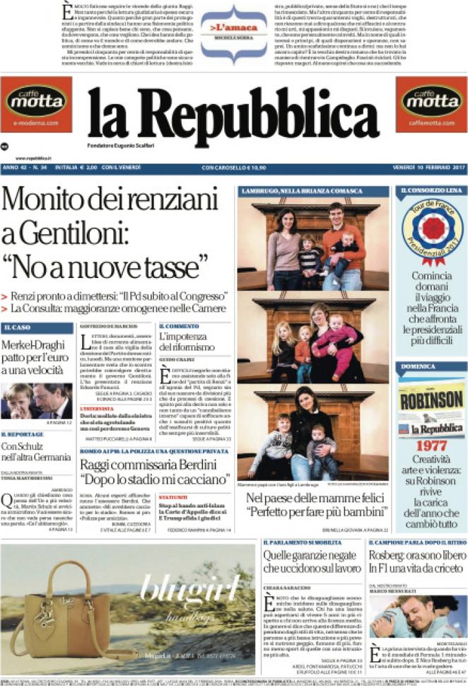 reportages: QUOTIDIANI, la miglior prima pagina di oggi, venerdì 10 ...