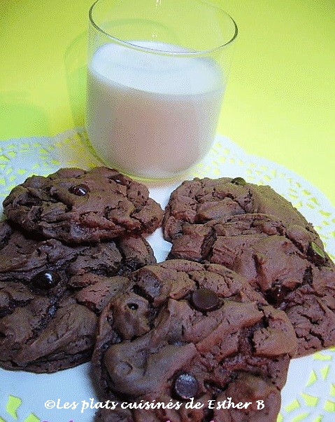 Les plats cuisinés de Esther B: Biscuits chocolat délice