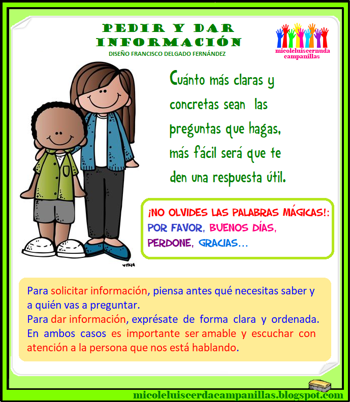 Mi cole Luis Cernuda, Campanillas.: T.6 - 4º "SOLICITA Y DAR INFORMACIÓN"