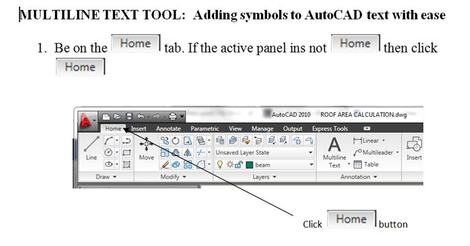 CAD MATTERS: AutoCAD - How to add symbols to Multiline text.