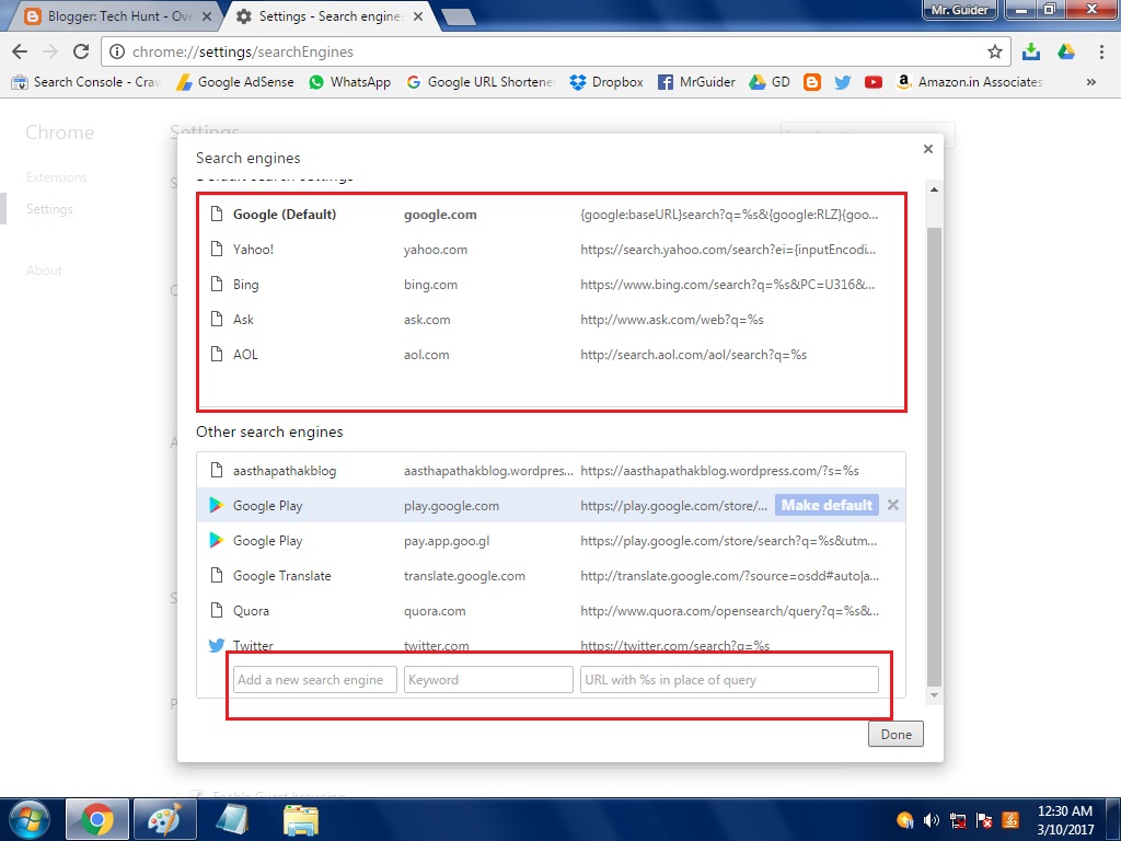 How To Change Google Chrome Search Engine And Home Page And Startup ...