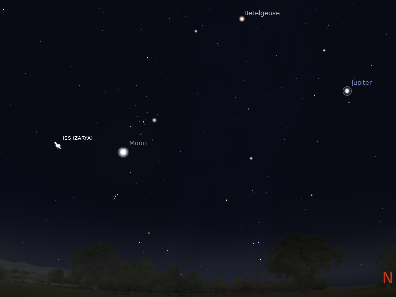 Astroblog: Bright International Space Station Passes Near the Moon (4 ...