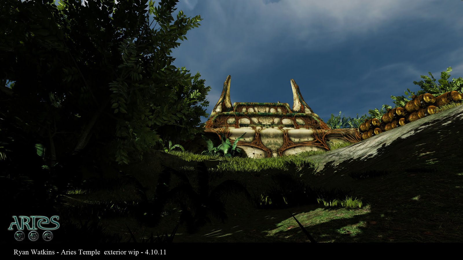 Artwork of Ryan Watkins: Aries - Alien Temple exterior