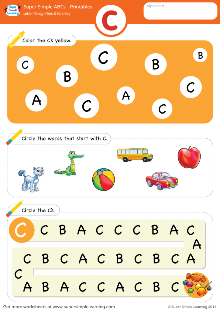 English Infantil: LETTER C