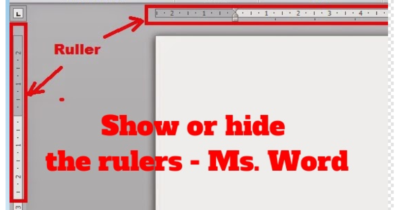 How To Show or hide the rulers - Ms. Word - Office Support