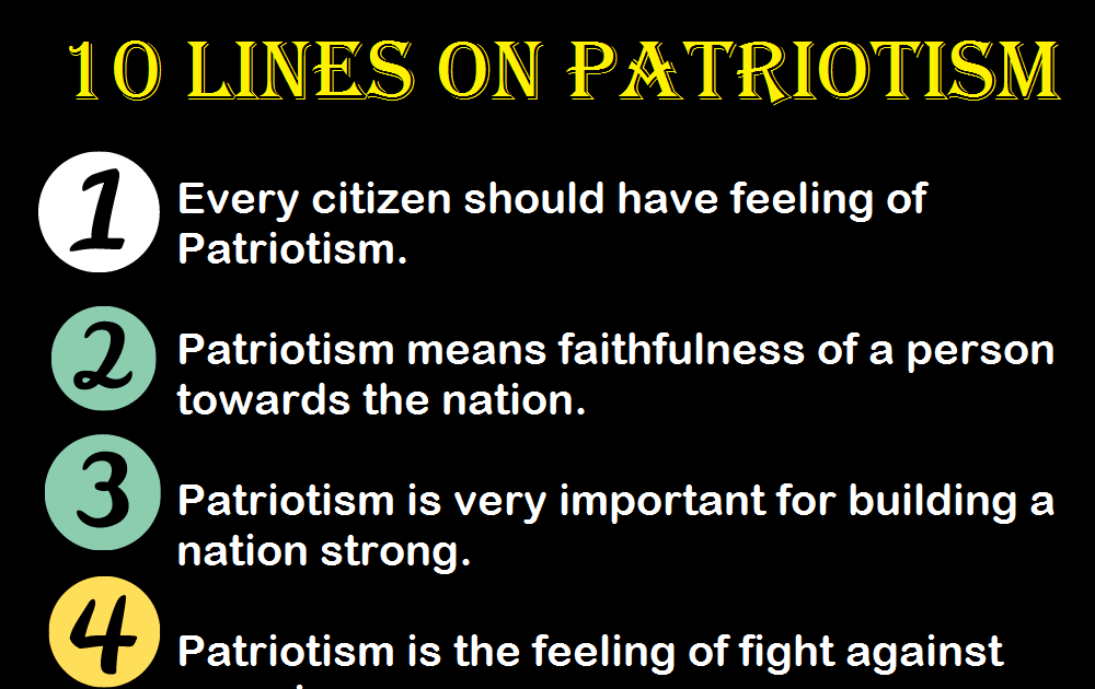 10 Lines on Patriotism in English for Kids
