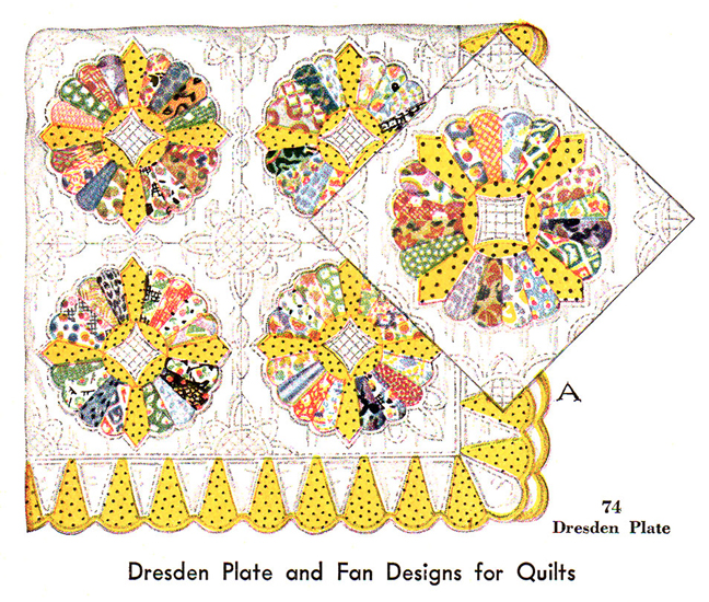 Cloud of Quilt Patterns: Dresden Plate from McCall's