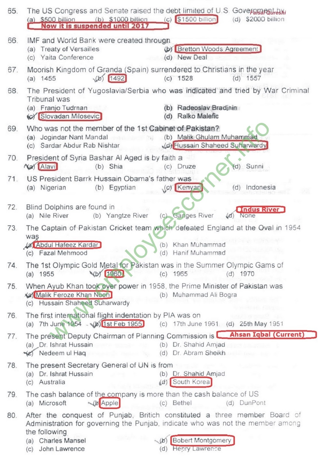 PPSC PMS Past Papers Solved General Knowledge MCQs with Answers ...