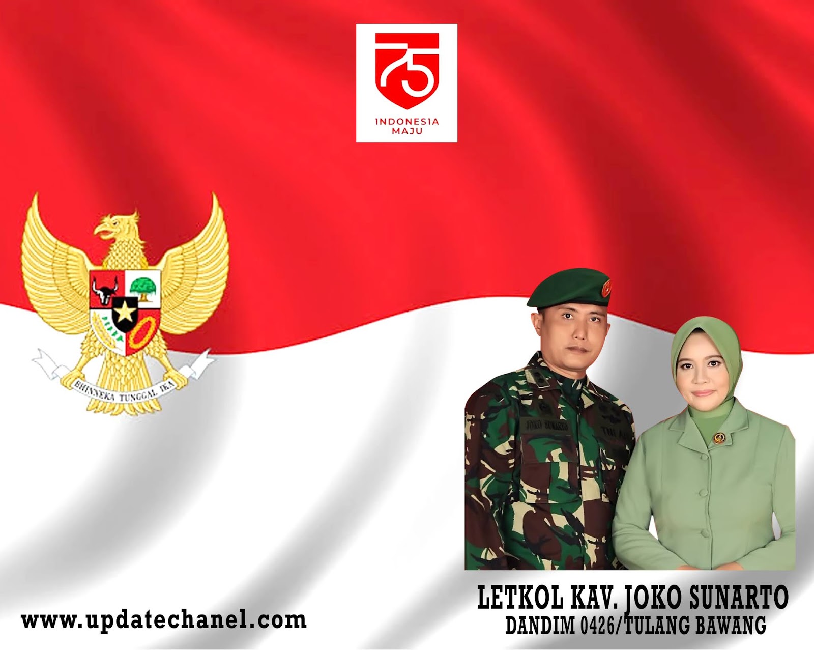 Dandim 0426/Tulang Bawang Letkol Kav Joko Sunarto Mengucapkan Dirgahayu ...