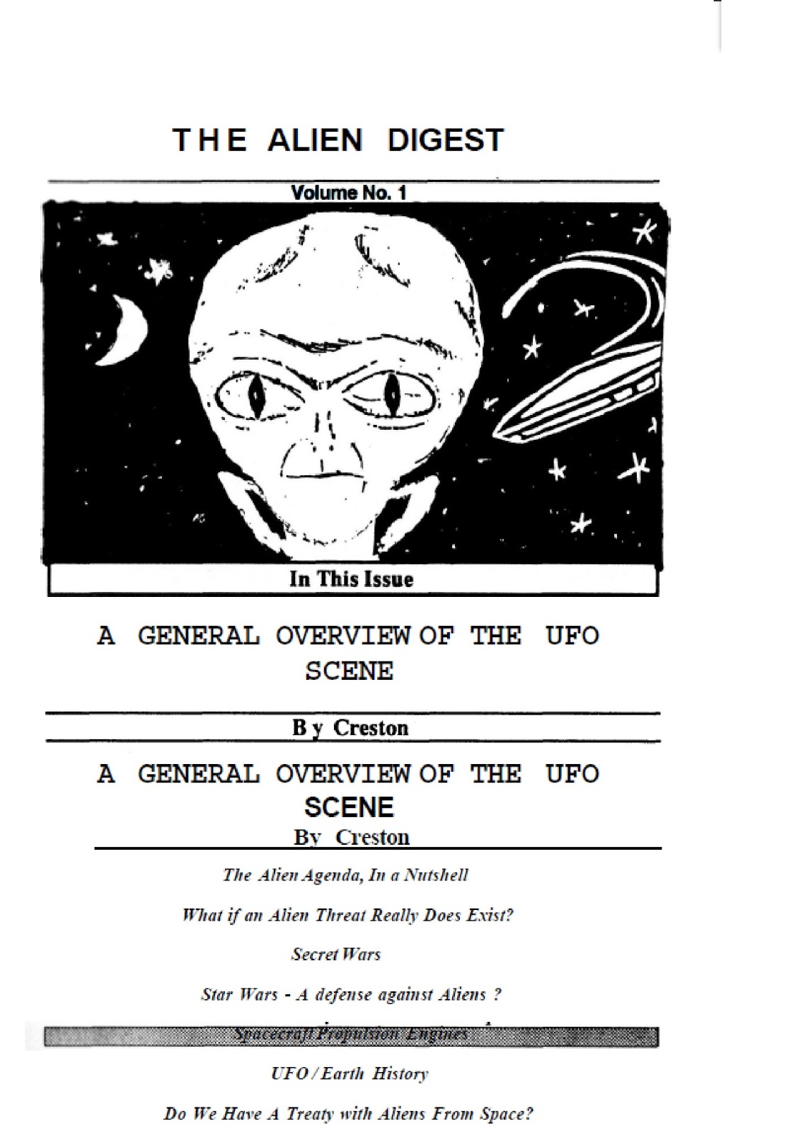 UFO-Prophet: The Alien Digest(Vol 1, 1990): A word from Billy Meier ...