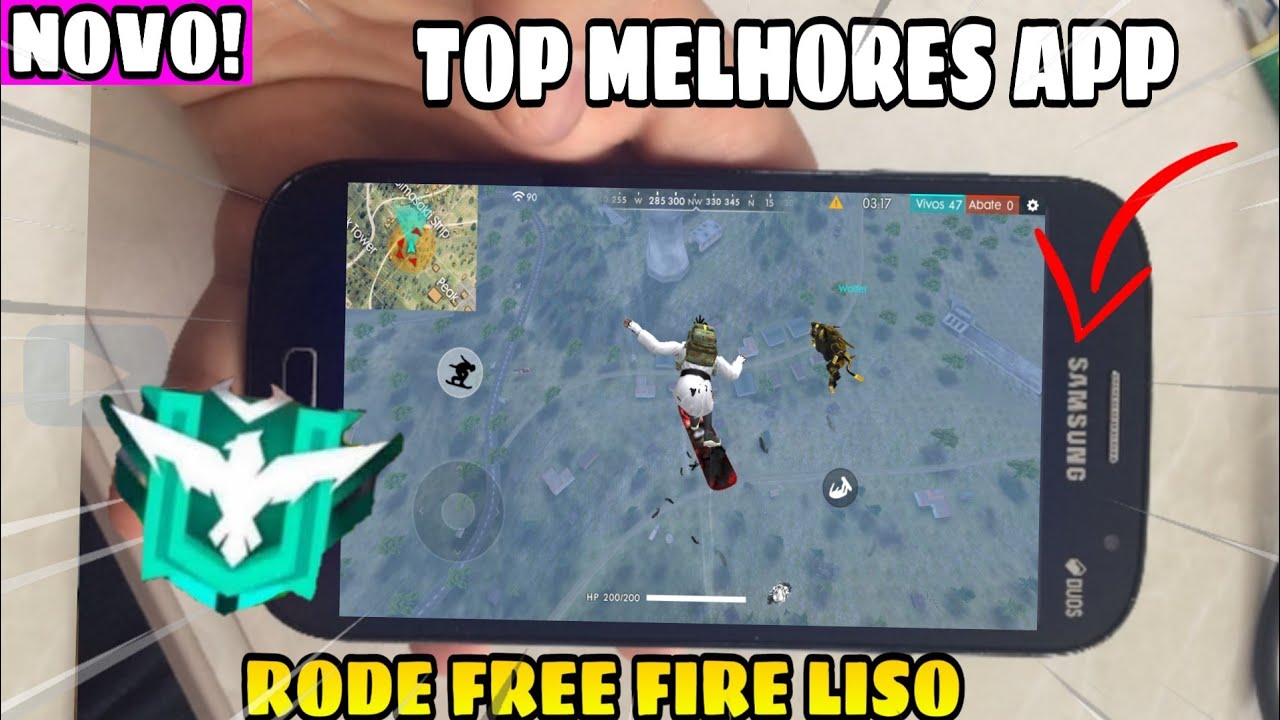 Vazoou! Os TOP 2 Melhores APLICATIVOS Para Rodar FREE FIRE LISO SEM TRAVAR Em celulares [FRACO]