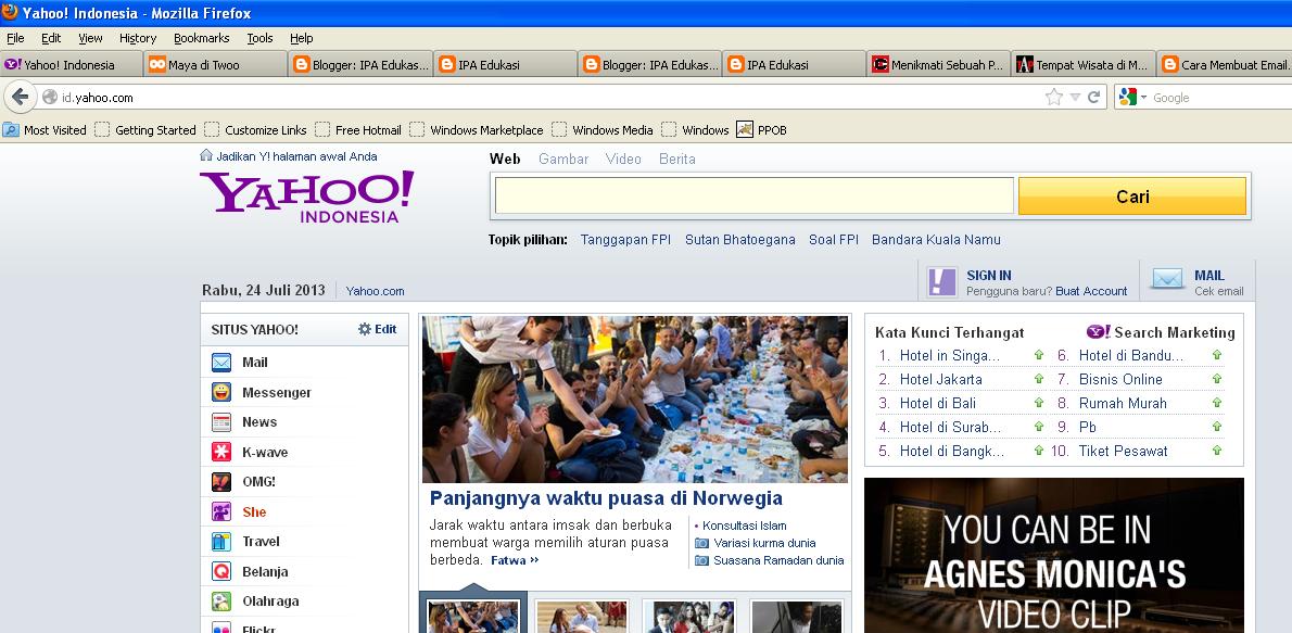 Cara Membuat E-mail baru dengan id Yahoo - IPA Edukasi
