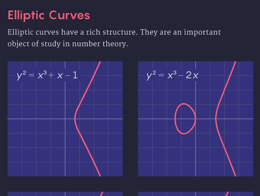 Mathematical Meanderings: Elliptical Curves