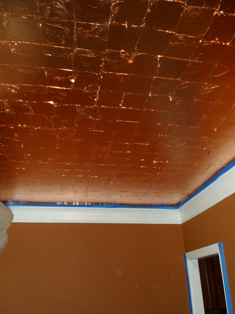 Savard Studios: Fabulous Copper Leafed Dining Room Ceiling