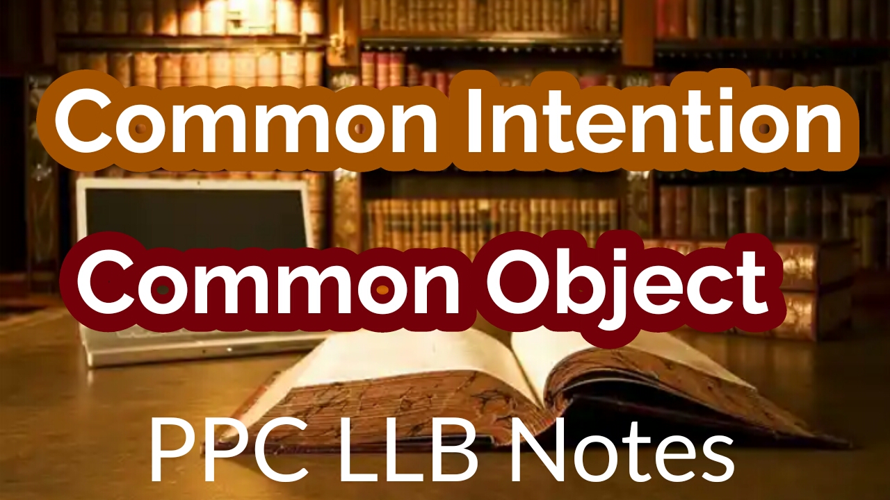 common intention’ and ‘common object’ PPC LLB Notes
