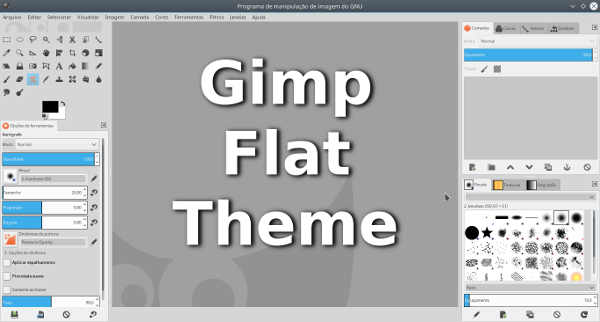 Tema flat para o Gimp no seu GNU/Linux