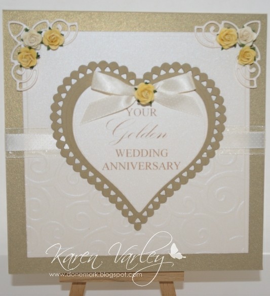 Donemark Crafts Golden Wedding Card Donemark Crafts Golden Wedding Card