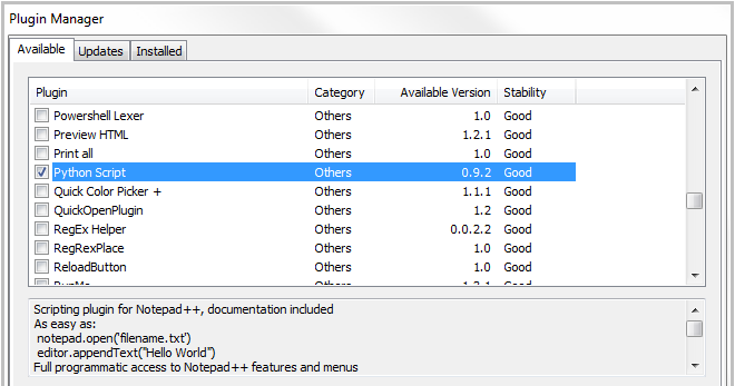 Writing and Testing Python/Jython Scripts with Notepad++ - fising mania