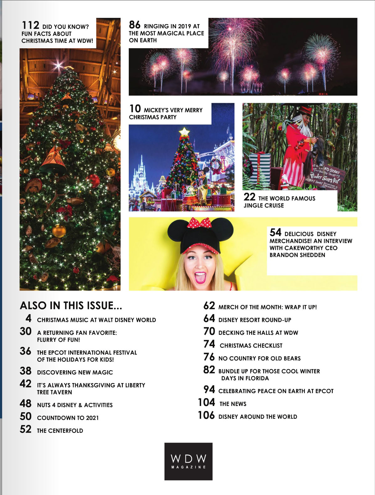 WDW Magazine Table of Contents