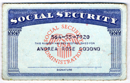 Social Security Card Font Type And Size Pictures
