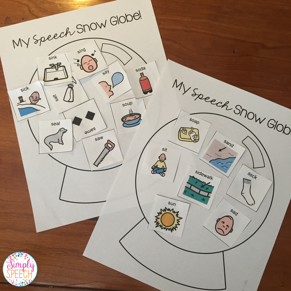 My Speech Snow Globe Craftivity! | Simply Speech