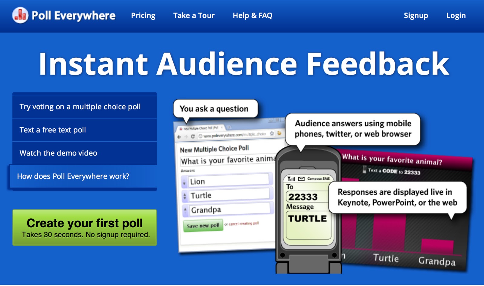 Poll Everywhere - Poll your audience LIVE through Texts, Twitter or the Web