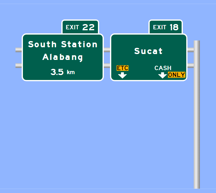 SLEX signage improvement ideas between Alabang and Buendia