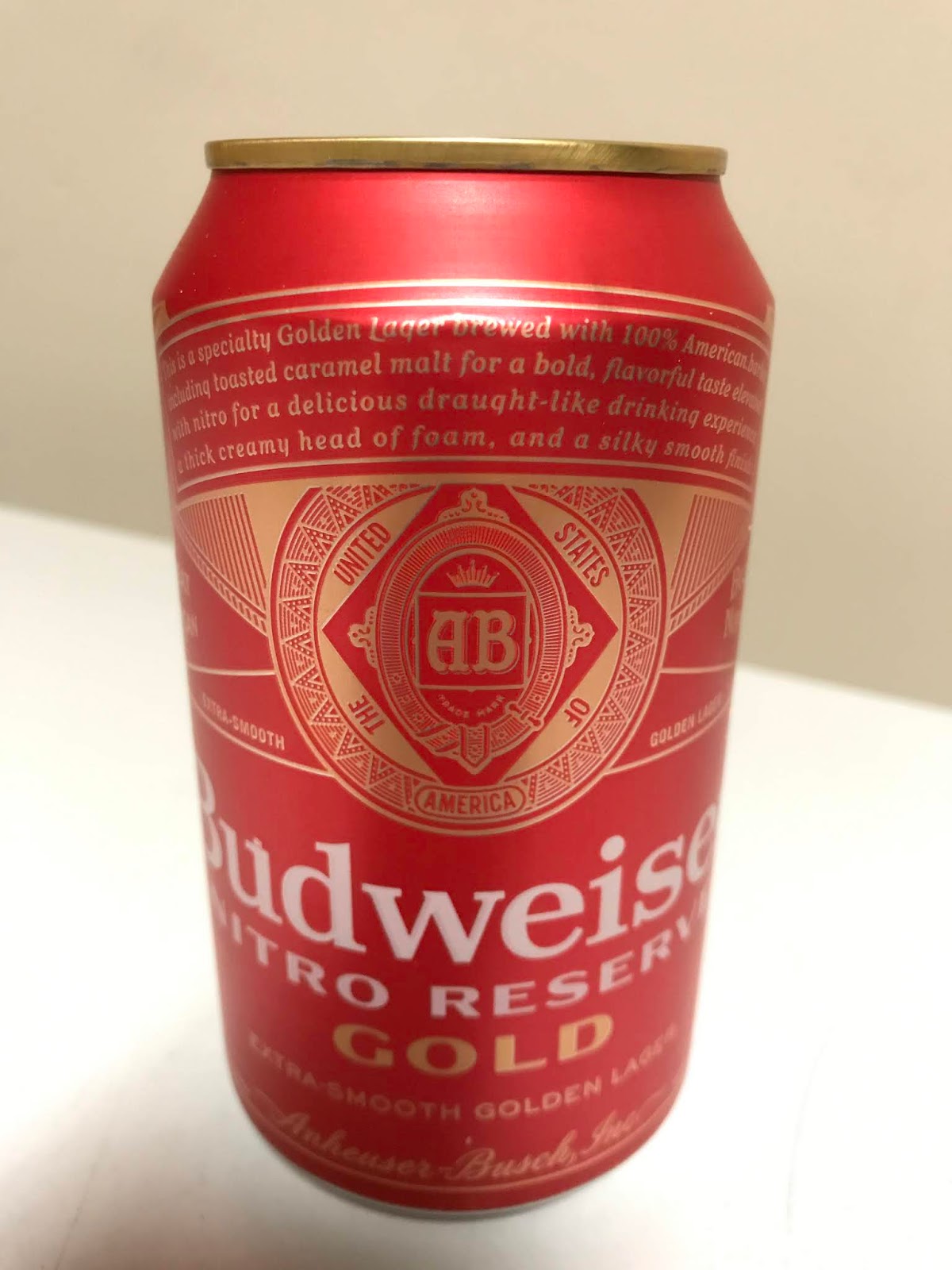 Beer Of The Week - Budweiser Nitro Reserve Gold