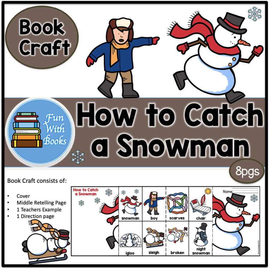 HOW TO CATCH A SNOWMAN BOOK CRAFT ~ Book Units by Lynn