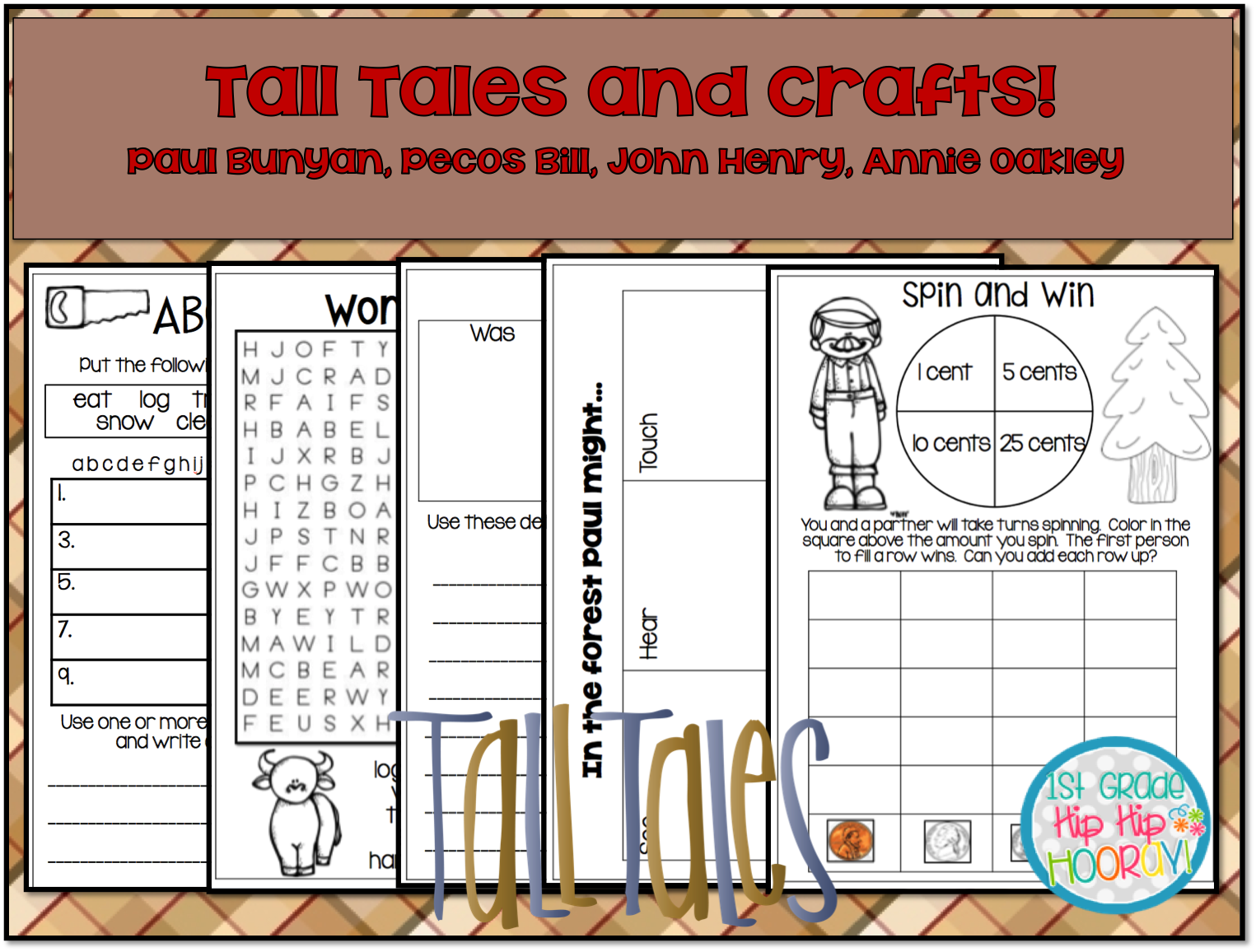 1st Grade Hip Hip Hooray!: Tall Tales for the Primary Child...Crafts ...