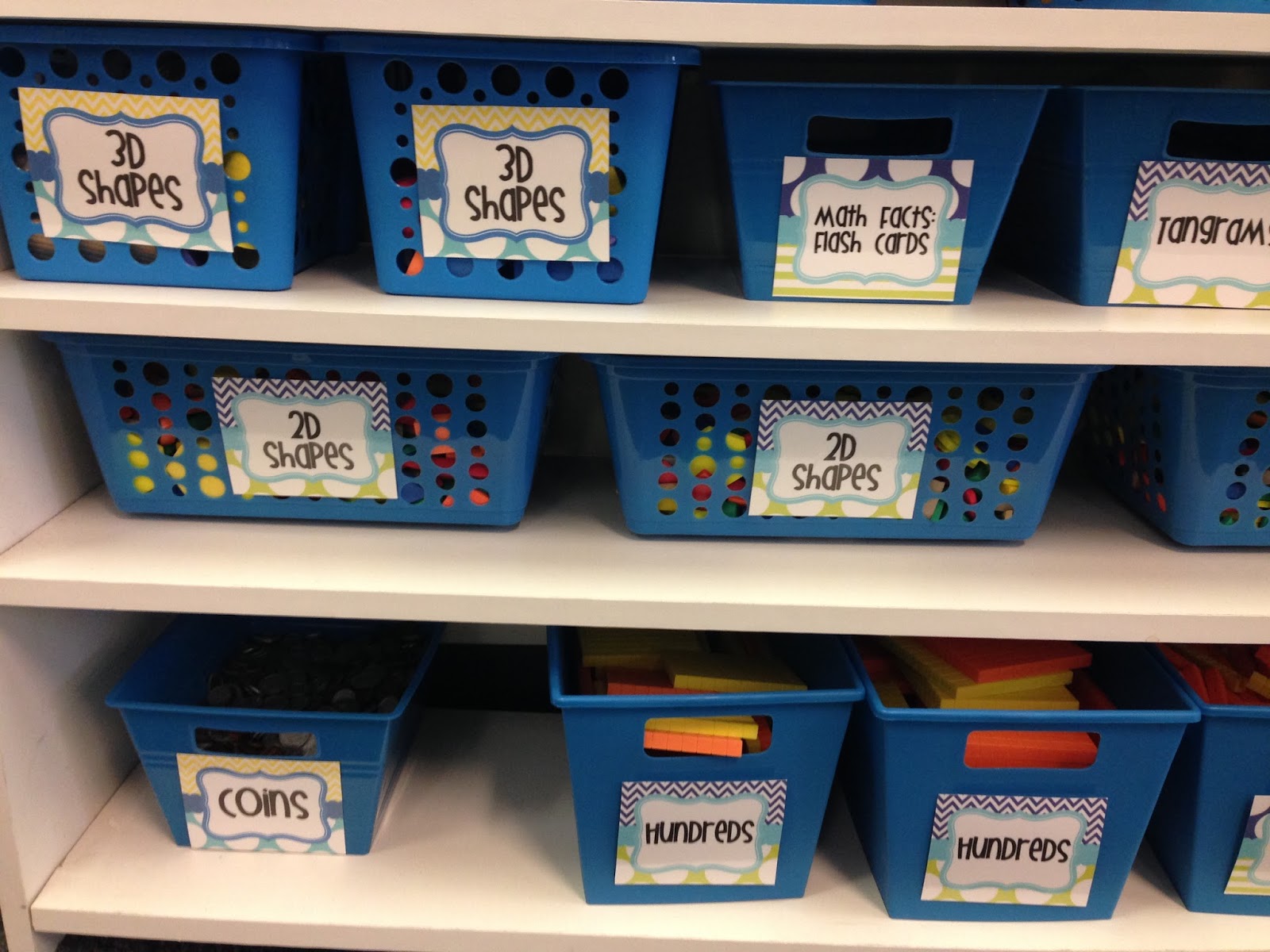 Second Grade Positivity: Guided Math Part 3: Organizing Manipulatives