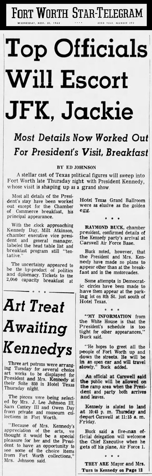 DVP's JFK ARCHIVES: NEWSPAPER ARTICLES CONCERNING PRESIDENT KENNEDY'S ...
