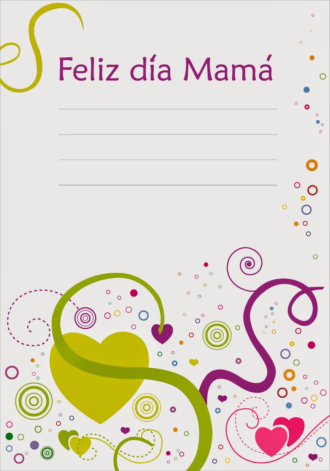 Tarjeta para el dia de la madre ~ Imagenes Postales y Tarjetas