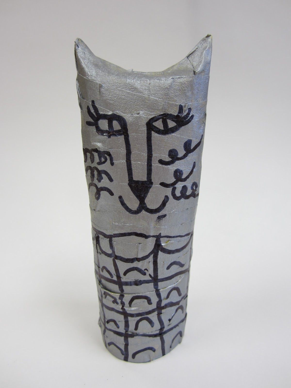 One Crayola Short: Second Grade Egyptian Art: Clay Cartouche & Cat Mummies