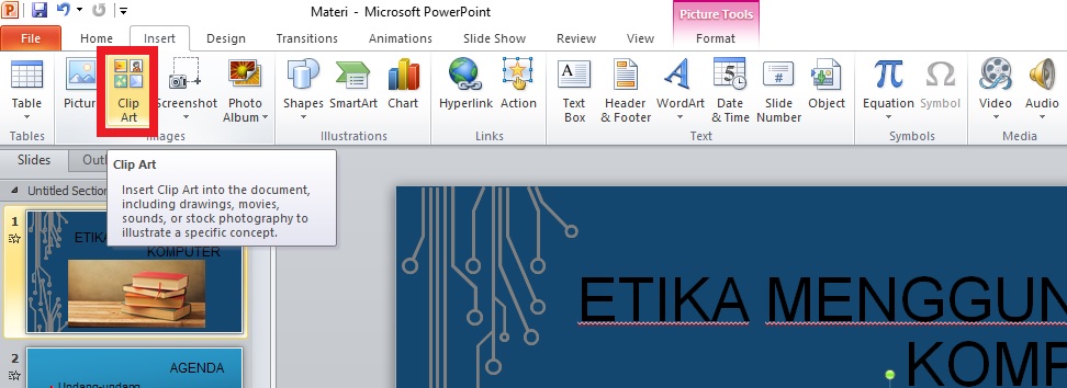 Menambahkan gambar ke slide pada PowerPoint - Teknologi Informasi