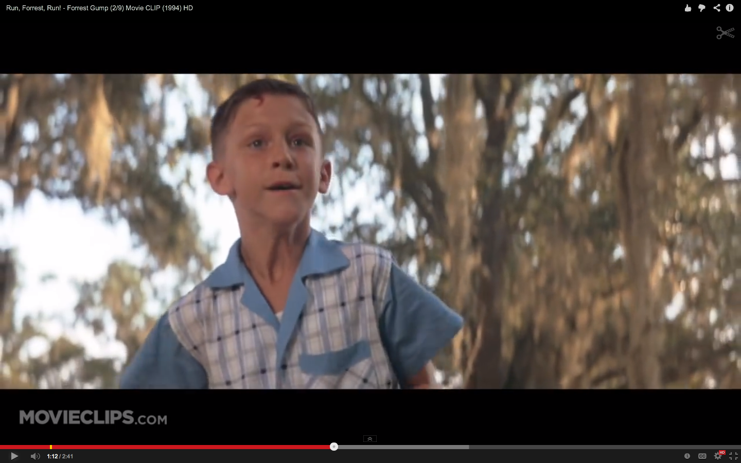 Maci Arms TCF 312: Midterm Blog Post: "Run Forrest Run!" Scene Analysis