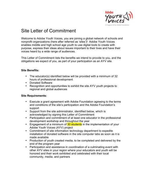 Letter Of Commitment - Billing Template