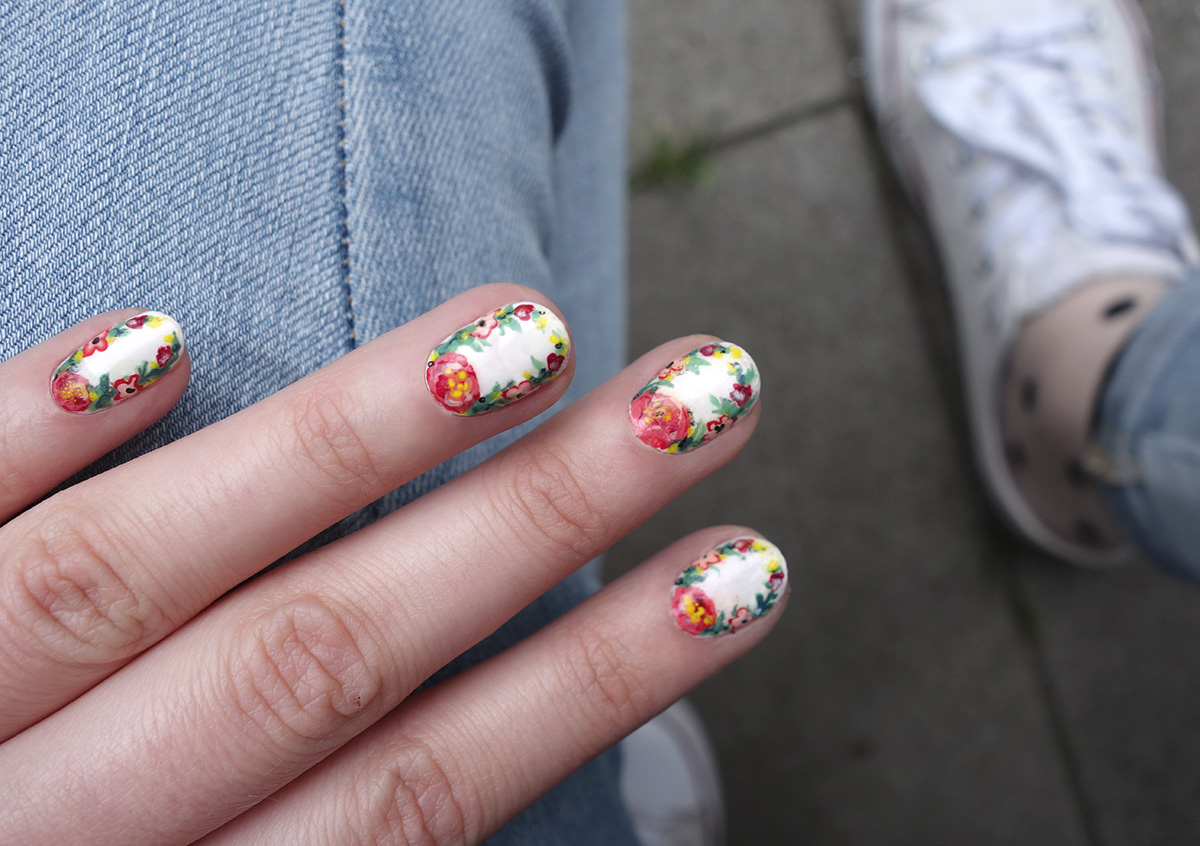 FLOWER FRAME NAIL ART DESIGN (+TUTORIAL) - OH ANNE