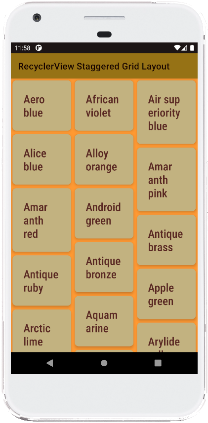Recyclerview As Staggered Grid In Android With Example Geeksforgeeks ...