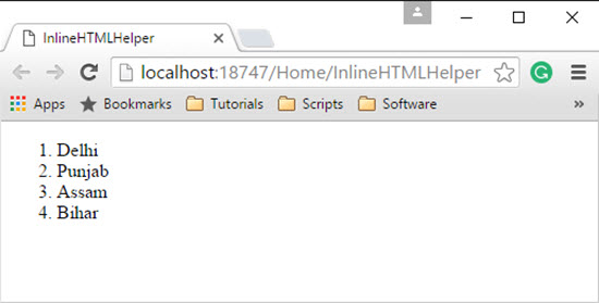 Inline And Custom Html Helpers In Aspnet Mvc ~ It Tutorials With Example