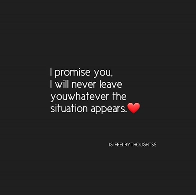I promise you, I will never leave you - TheLoveAmbition | Best Love ...