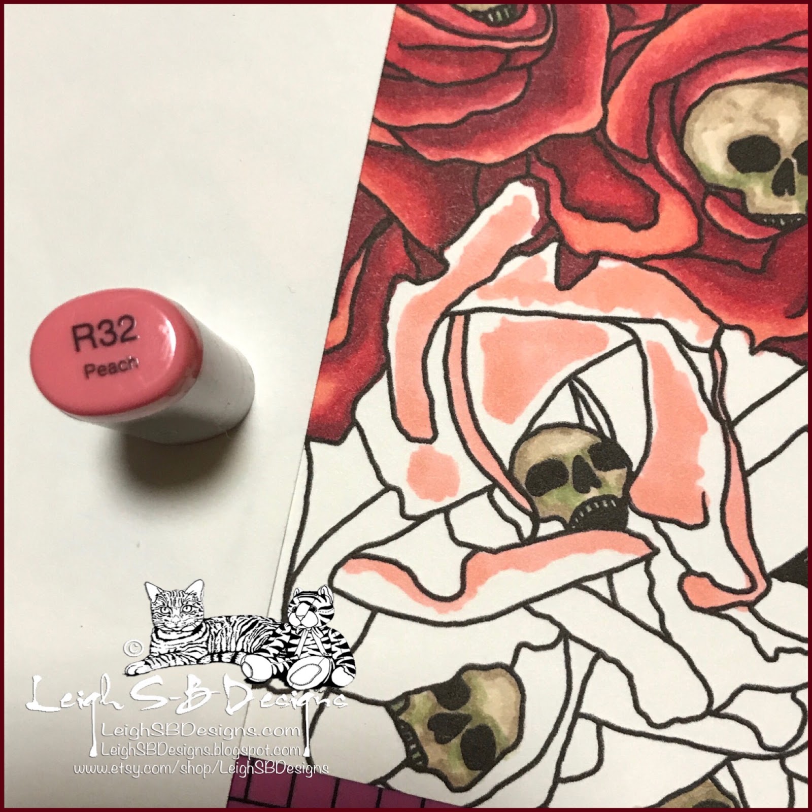 LeighSBDesigns: Tutorial Tuesdays: Red Roses Copic Colouring with Leigh!