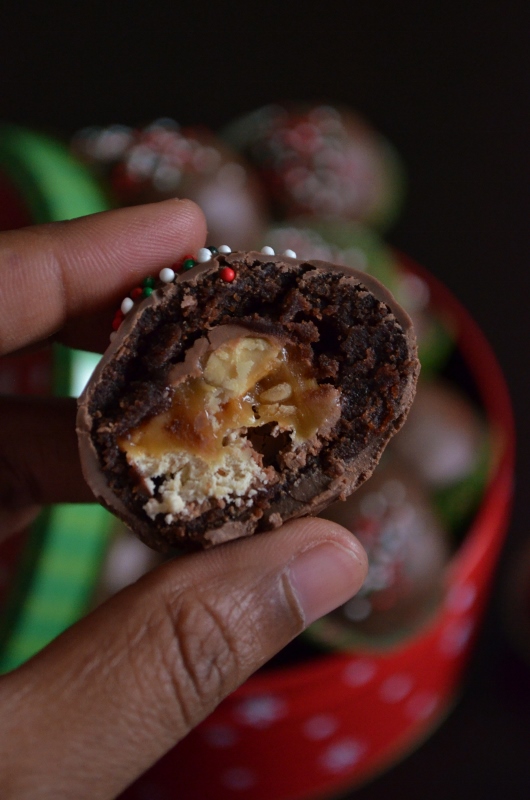 For the Love of Dessert: Snickers Brownie Bombs