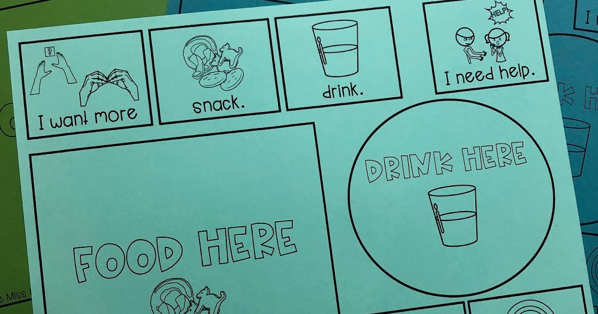 Little Miss Kim's Class: Snack Mat Freebie for Special Education