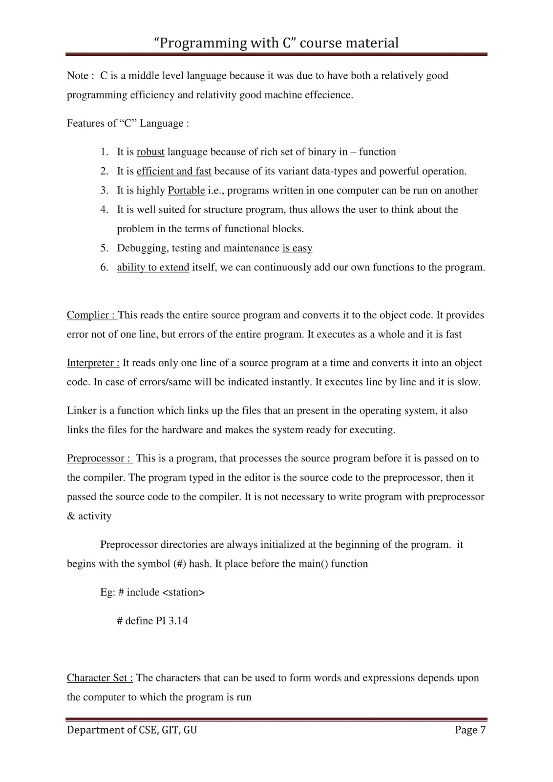 Dr. Mrinal Paliwal Blog: Basic Program Structure and Operators