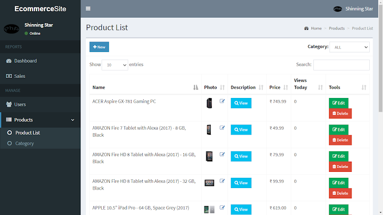 Simple Ecommerce Site System Project in php mysql with Source Code ...