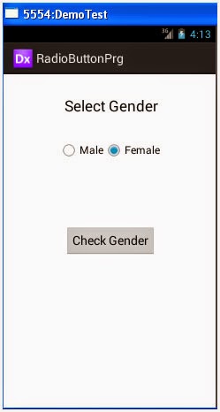 uandisolution: How to Create Radio Button as selecting Male Female